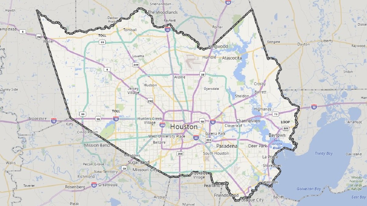 Mapa de inundaciones en Harris County – Telemundo Houston