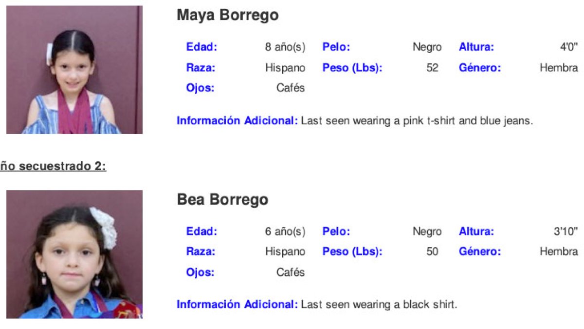 Texas: emiten Alerta Amber por el secuestro de dos niñas – Telemundo ...